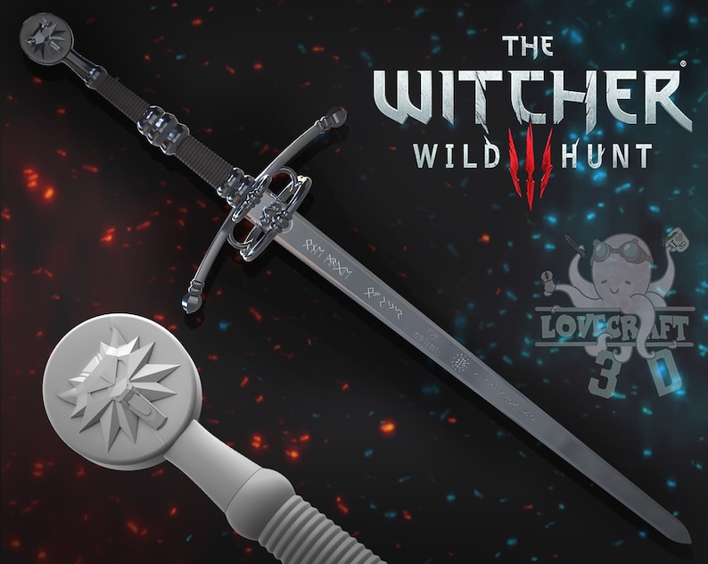 3D Cosplay Steel Sword Witcher School of the Wolf Stl File for Cosplay ...