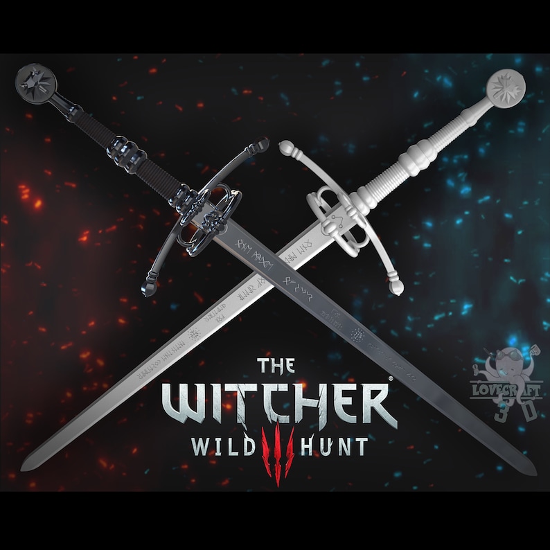 3D Cosplay Steel Sword Witcher School of the Wolf Stl File for Cosplay ...