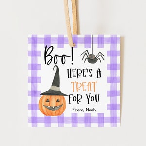 Boo! Halloween Treat Tag | Editable Instant Download | Printable - Etsy