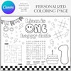 The Big One Editable Coloring Pages (digital Download) - Etsy