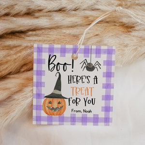 Boo! Halloween Treat Tag | Editable Instant Download | Printable - Etsy
