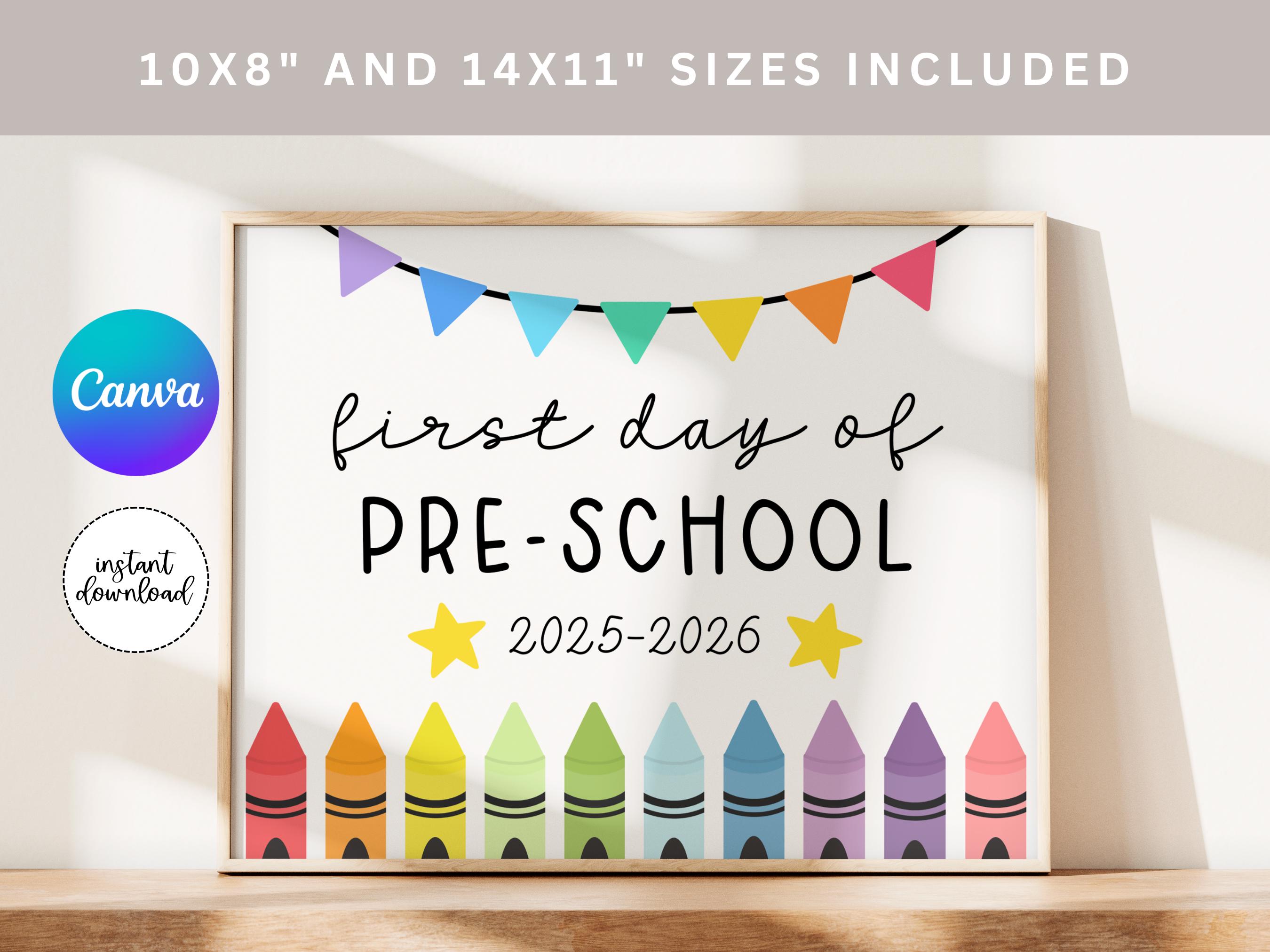 Printable Back to School Sign, First Day of School, Instant Download ...