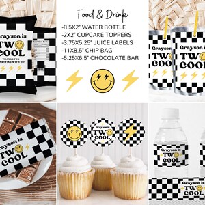 Two Cool Birthday Bundle, Boy 2nd Birthday, Smiley Face Birthday, Two ...