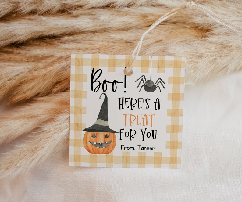 Boo! Halloween Treat Tag | Editable Instant Download | Printable - Etsy
