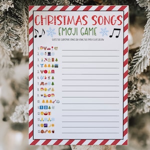 Christmas Songs Emoji Pictionary Christmas Games Instant - Etsy