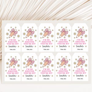 Printable First Day of School Gift Tag, Editable Gift Tags, Teacher ...