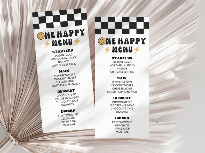 One Happy Dude Birthday Menu | Boy First Birthday | Happy Dude Birthday ...