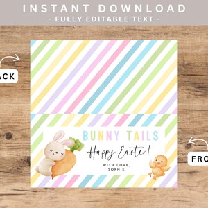 Bunny Treat Bags, Easter Treat Bags, Printable Bag Toppers, Treat Bag ...