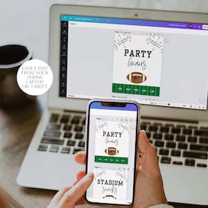 Football Birthday, Football Party Sign Bundle, Instant Download ...
