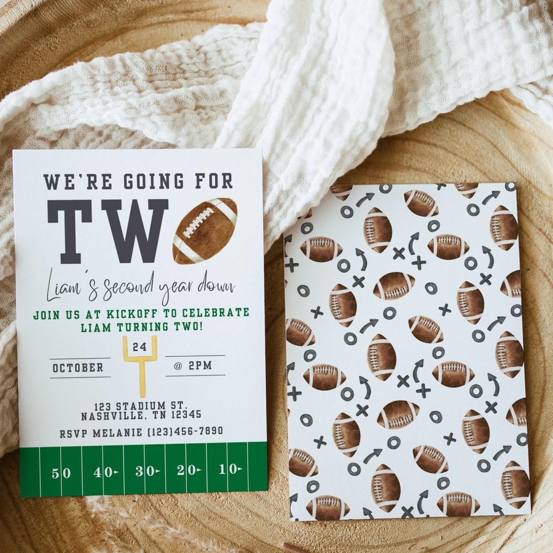 Football Birthday, Football Invitation, Second Birthday, Football Party ...