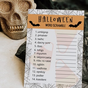 Halloween Word Scramble, Halloween Game, Instant Download, Halloween ...