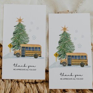 Printable Christmas Gift Tag | Gift for School Bus Driver | Teacher ...