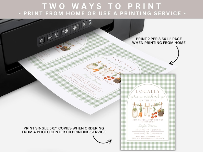 Locally Grown Baby Shower Invitation Bundle, Farmers Market Baby Shower ...