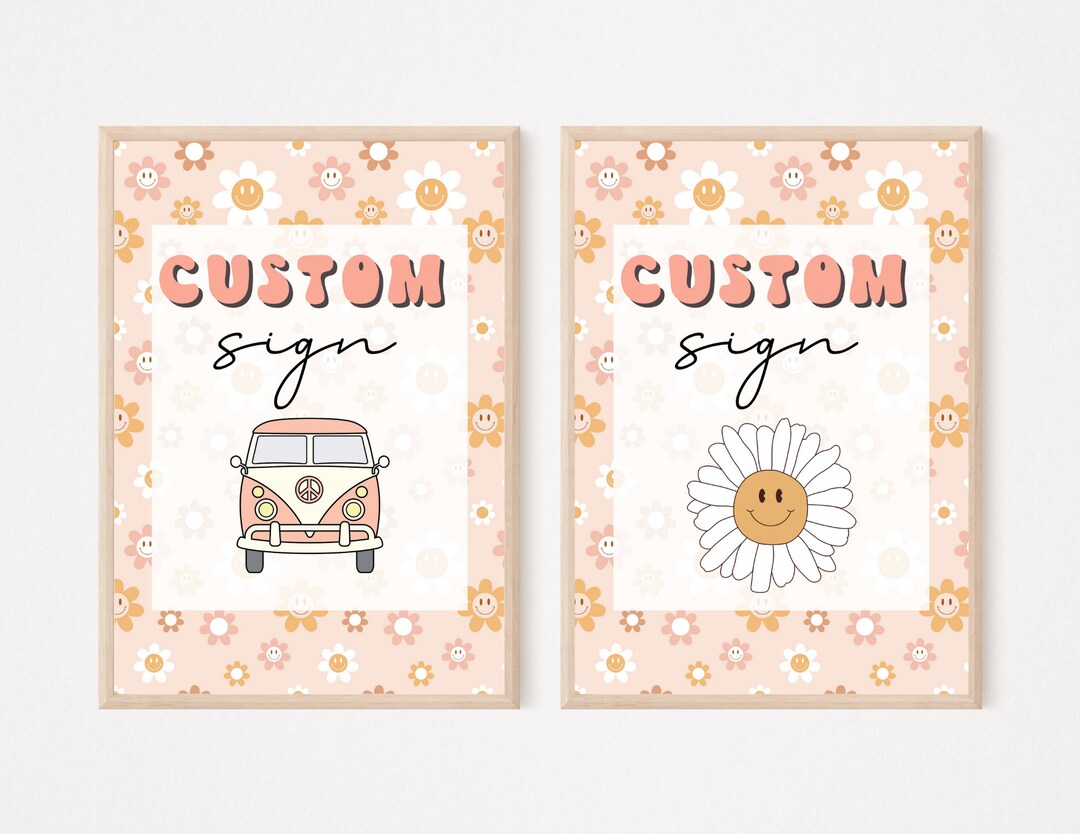 Groovy Birthday Sign Retro Birthday First Birthday Hippie Birthday ...