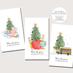 Printable Christmas Gift Tag | Gift for School Bus Driver | Teacher ...