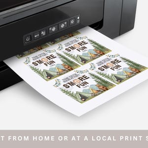 One Happy Camper Smores Tag, Party Favor Tag, Smore Fun, Thank You Tags ...