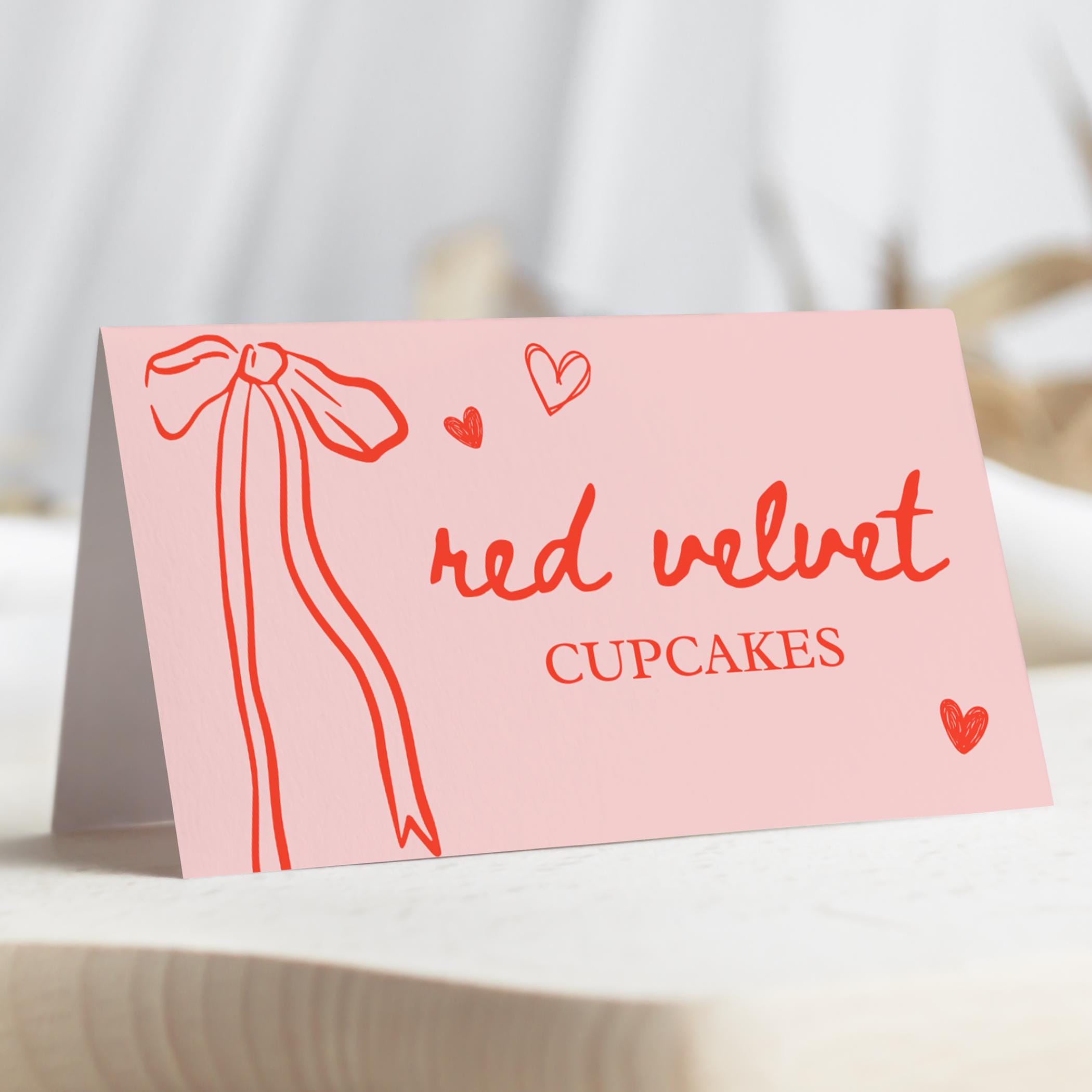 Valentines Day Food Tent, Food Labels, Place Cards, Valentine's Day ...