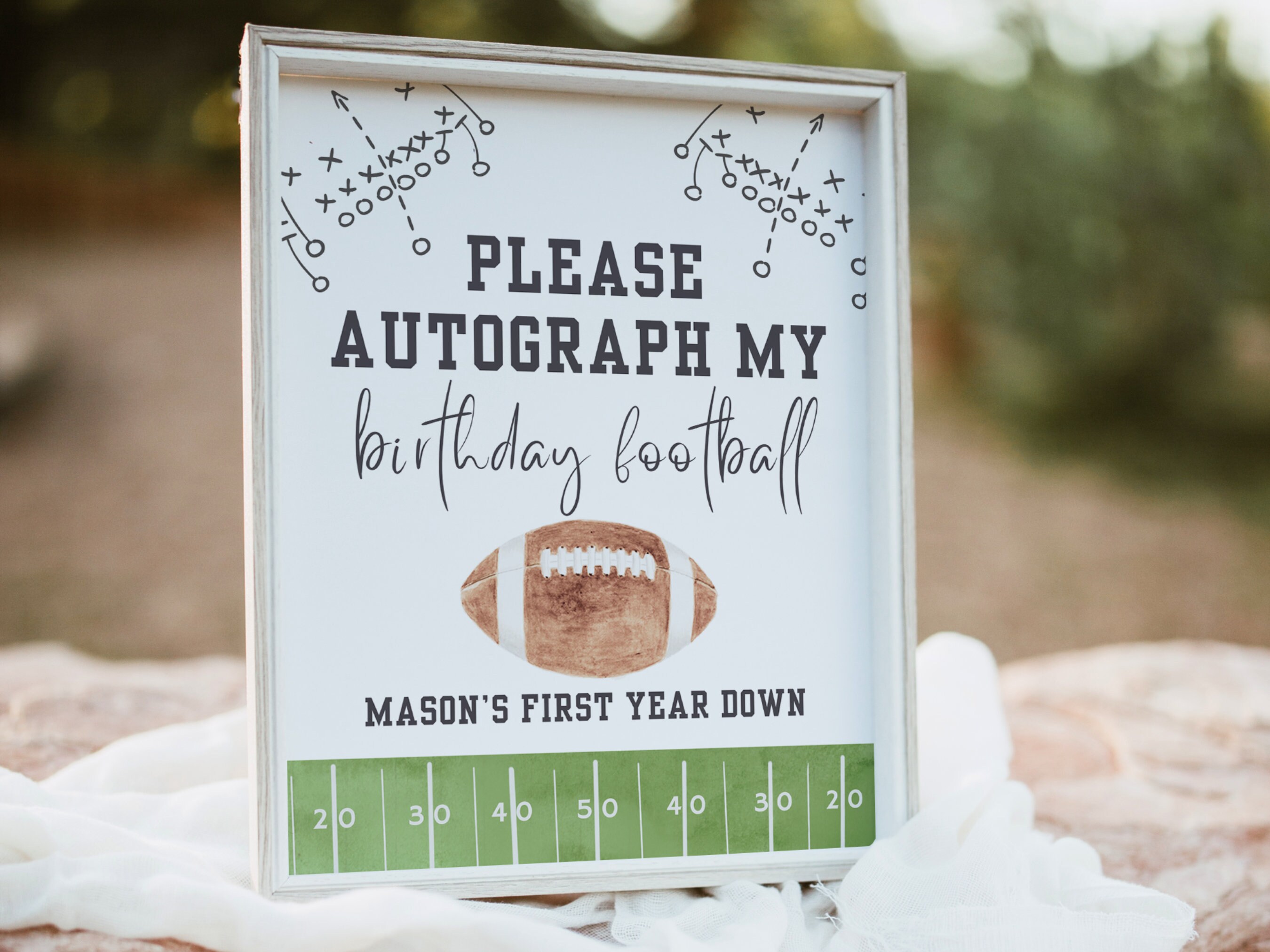 Football Birthday, Autograph My Ball, Instant Download, Autograph Guest ...