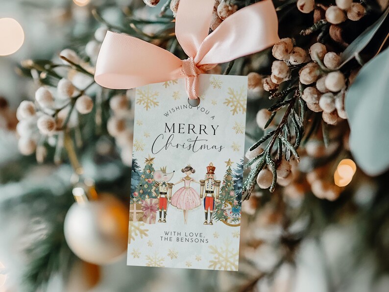 Printable Nutcracker Christmas Gift Tag Template, Instant Download ...