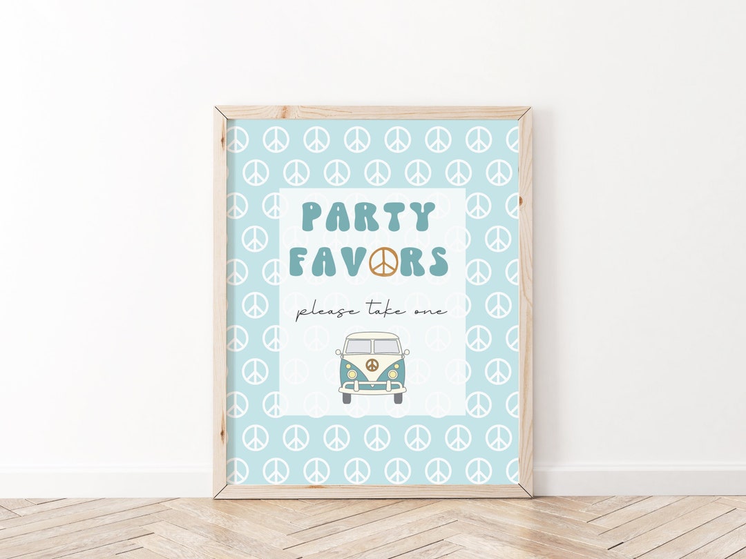 Groovy Birthday Party Sign | Party Favors Sign | Retro Birthday | First ...