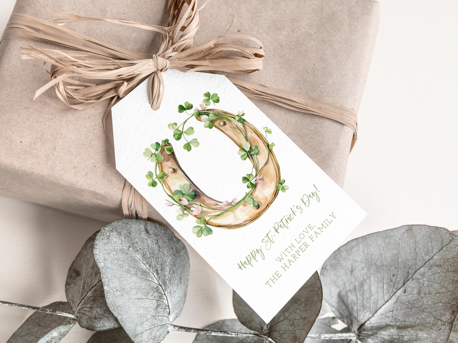 Printable St Patricks Day Gift Tag, St Patrick's Day Tag, Shamrock Gift ...