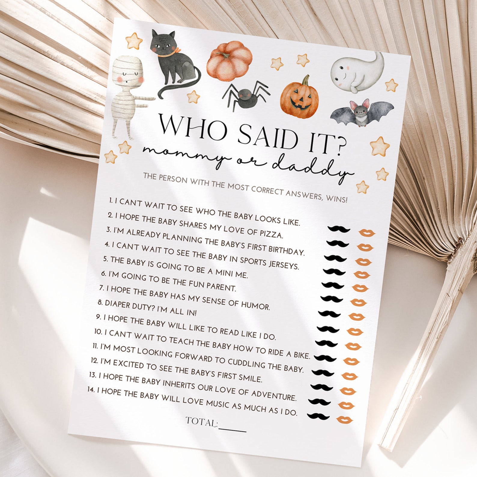 Who Said It Game, Spooky Baby Shower, Baby Shower Games, Halloween Baby ...