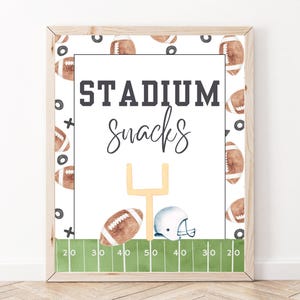 Football Birthday, Football Party Sign Bundle, Instant Download ...