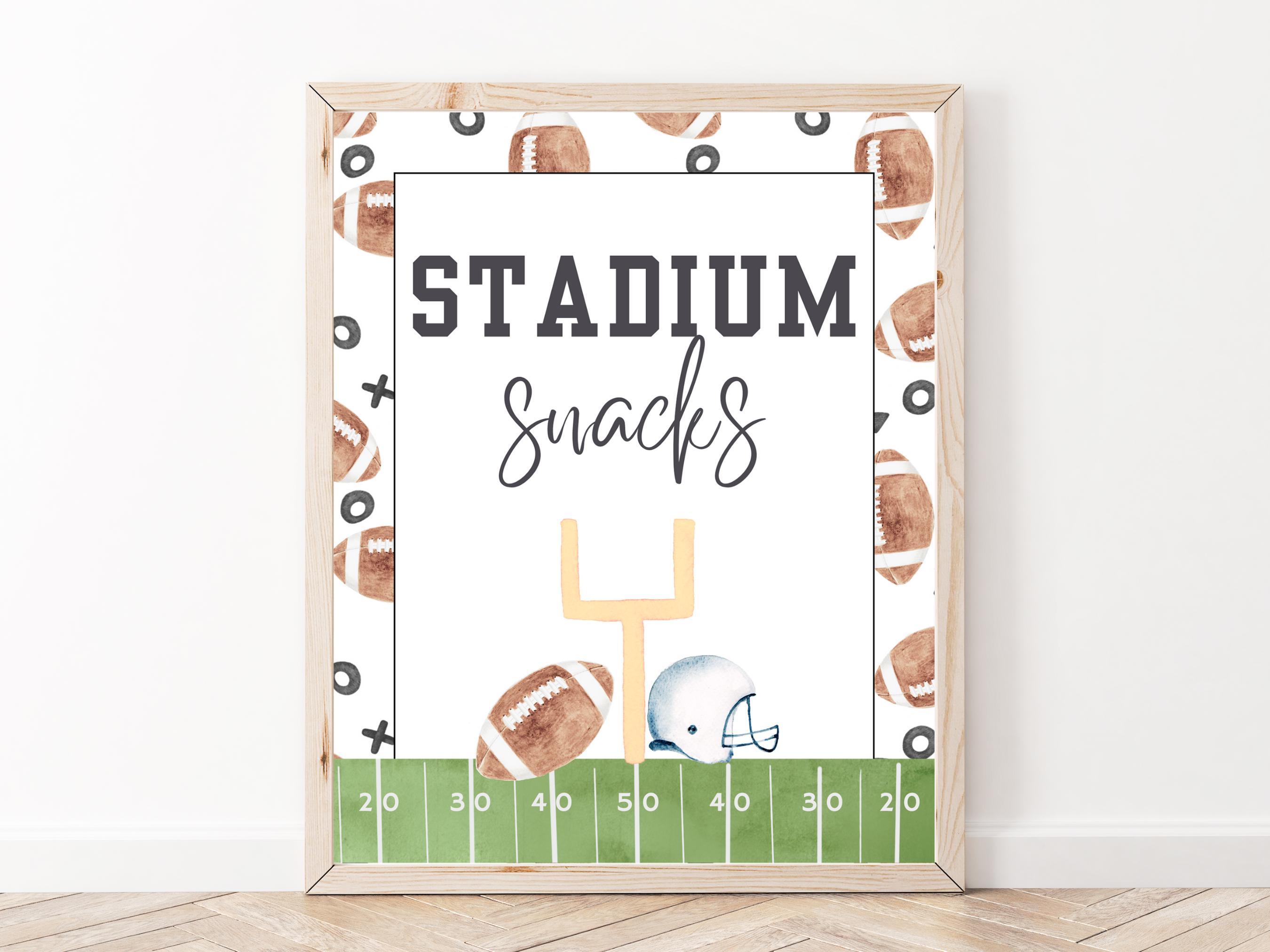 Football Birthday, Football Party Sign Bundle, Instant Download ...