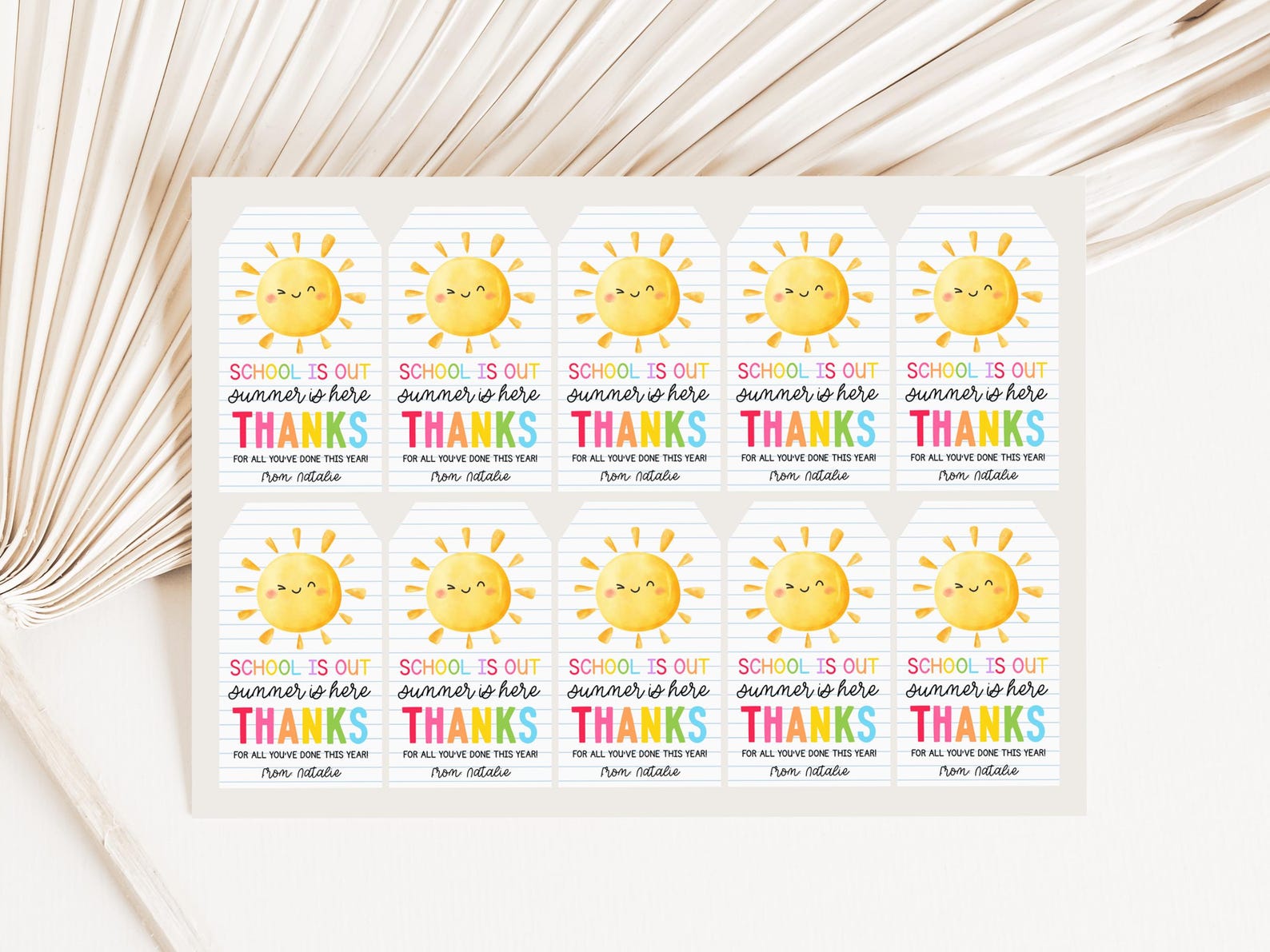 Printable Last Day of School Tag, School Gift Tag, Teacher Gift ...