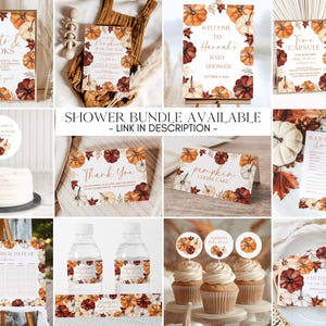 Pumpkin Baby Shower Bingo, Fall Baby Shower, Baby Shower Games, Pumpkin ...