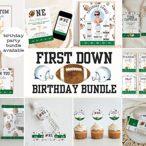 Football Birthday Party Custom Sign, Instant Download, First Down ...