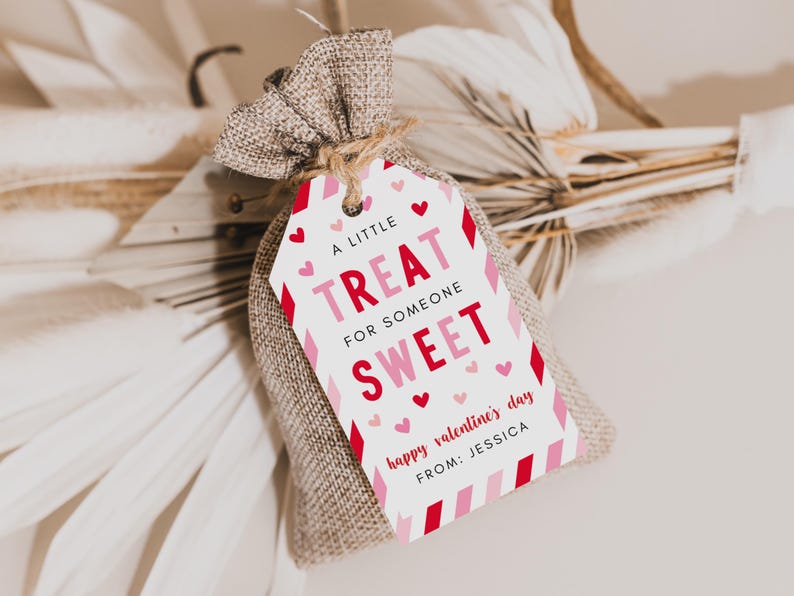 A Little Treat for Someone Sweet Valentine's Gift Tag, Valentines Day ...