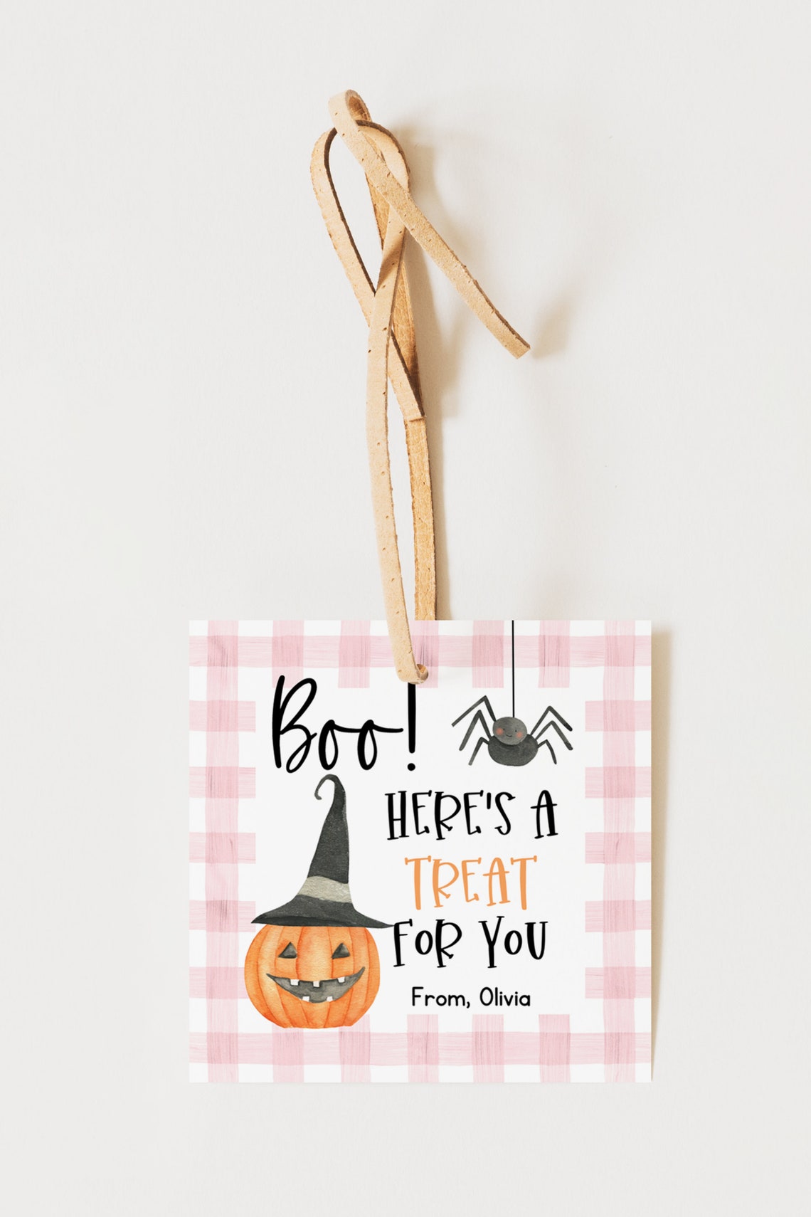 Boo Halloween Treat Tag Editable Instant Download - Etsy