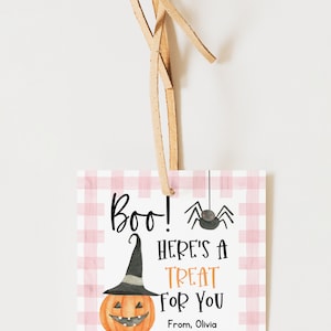 Boo! Halloween Treat Tag | Editable Instant Download | Printable - Etsy