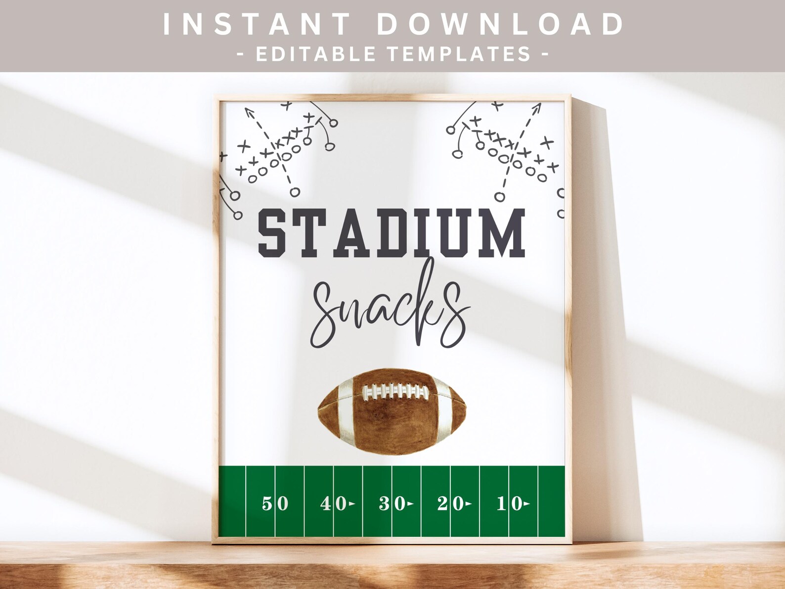 Football Birthday, Football Party Sign Bundle, Instant Download ...