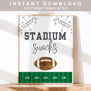 Football Birthday, Football Party Sign Bundle, Instant Download ...