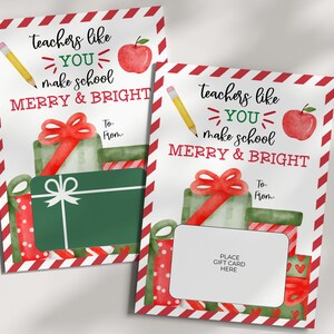 Teacher Christmas Card | Teacher Holiday Card | Teacher Gift | Teacher ...