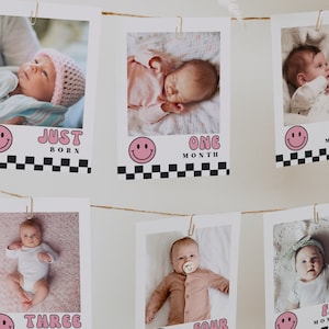 One Happy Girl Photo Banner | Smiley Face Birthday | Printable First ...