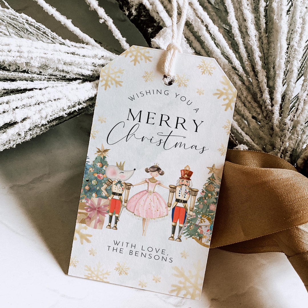 Printable Nutcracker Christmas Gift Tag Template, Instant Download ...