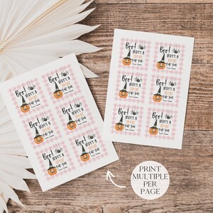 Boo! Halloween Treat Tag | Editable Instant Download | Printable - Etsy