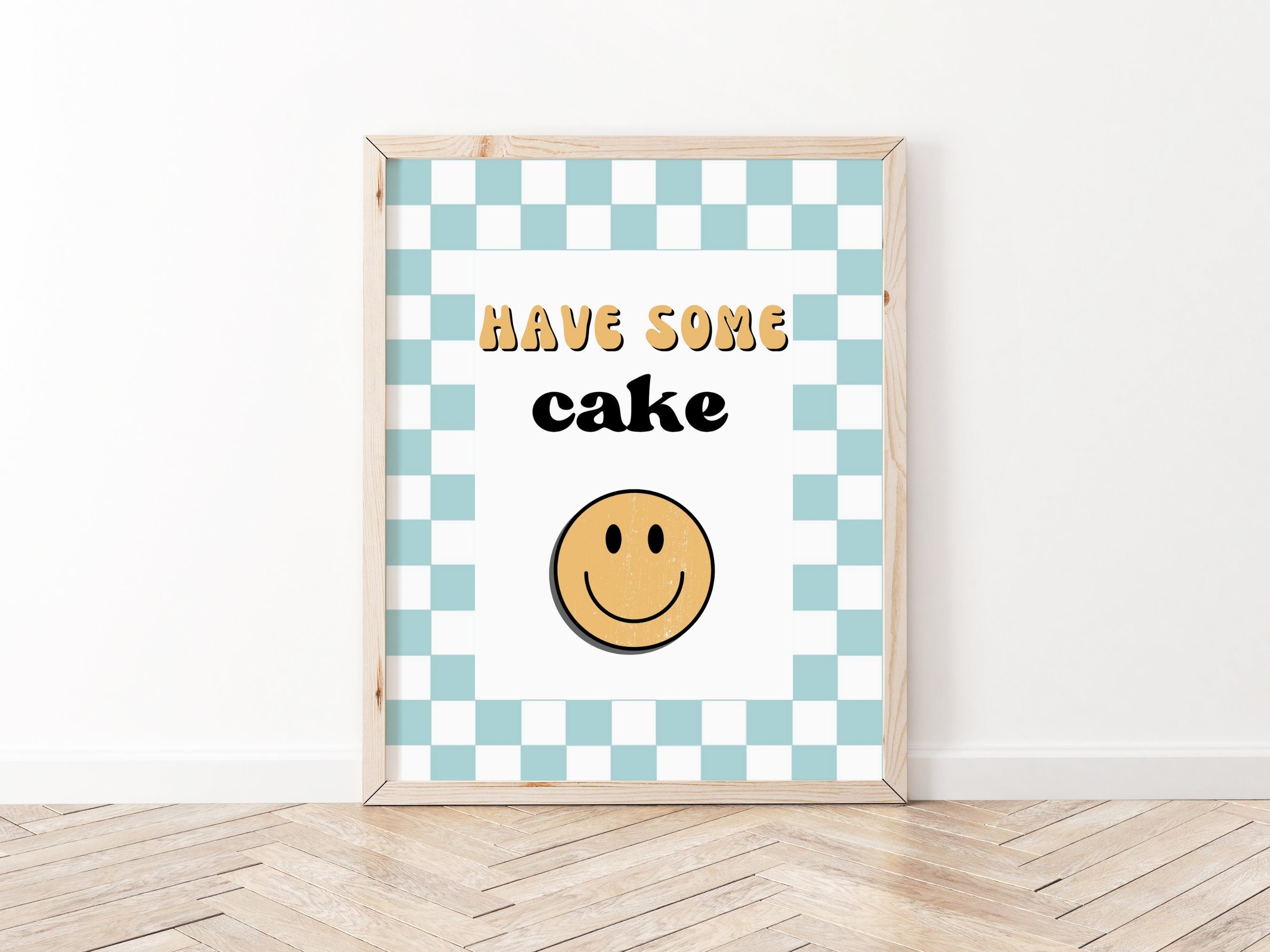 Blue One Happy Dude Cake Table Sign Instant Download A102 - Etsy