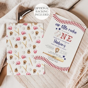 Baseball First Birthday Invitation | 1st Birthday | Rookie | Baseball ...