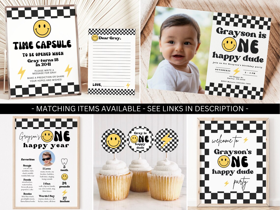 Printable One Happy Dude Birthday Candy Bar Wrapper Template, Instant ...