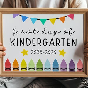 Printable Back to School Sign, First Day of School, Instant Download ...