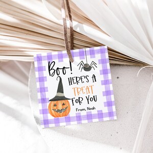 Boo! Halloween Treat Tag | Editable Instant Download | Printable - Etsy