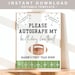 Football Birthday, Autograph My Ball, Instant Download, Autograph Guest ...