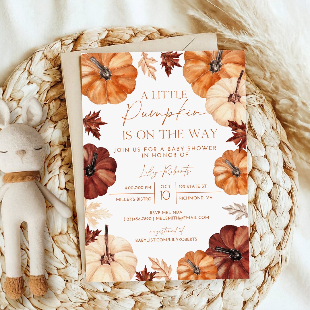 Pumpkin Baby Shower, Fall Baby Shower, Little Pumpkin, Baby Shower ...
