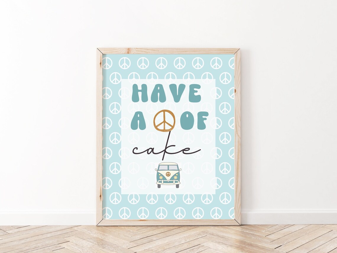 Groovy Birthday Party Sign Cake Table Sign Retro Birthday - Etsy