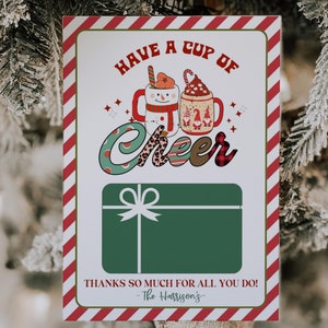 Printable Coffee Gift Card Holder Template | Christmas Card | Teacher ...