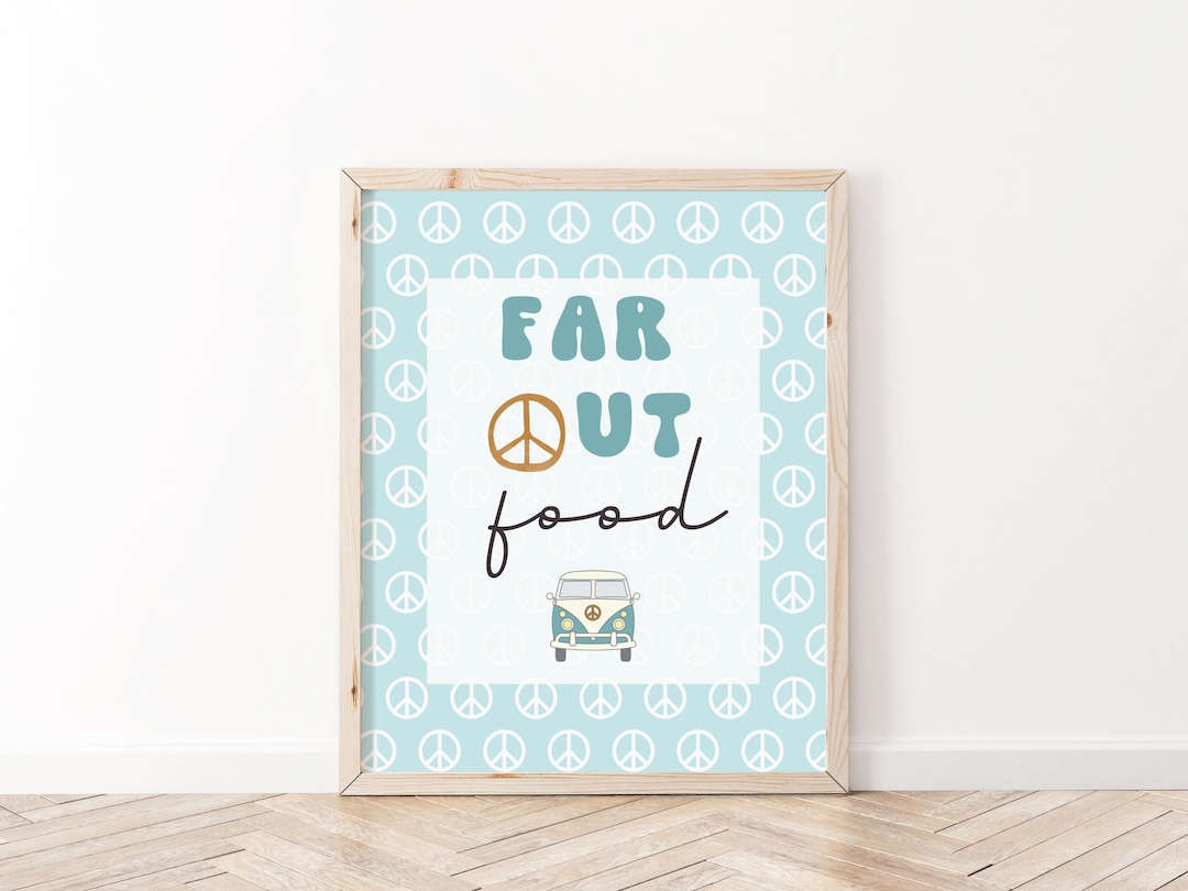 Groovy Birthday Party Sign | Food Table Sign | Retro Birthday | First ...